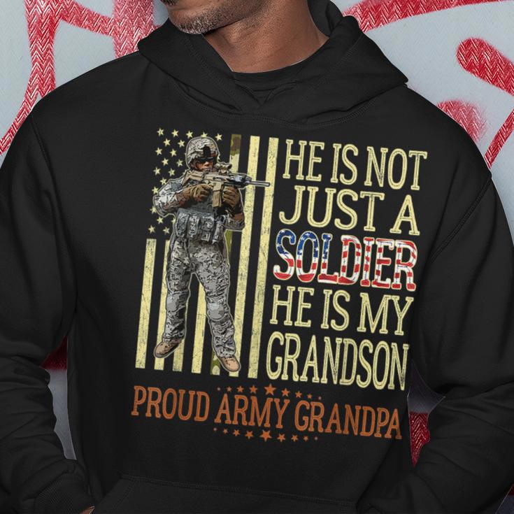 My Grandson Is A Soldier Proud Army Grandpa Grandfather Hoodie - Monsterry