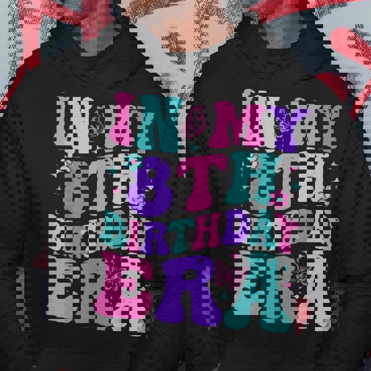 Groovy In My 8Th Birthday Era Eight 8 Years Old Birthday Hoodie - Monsterry