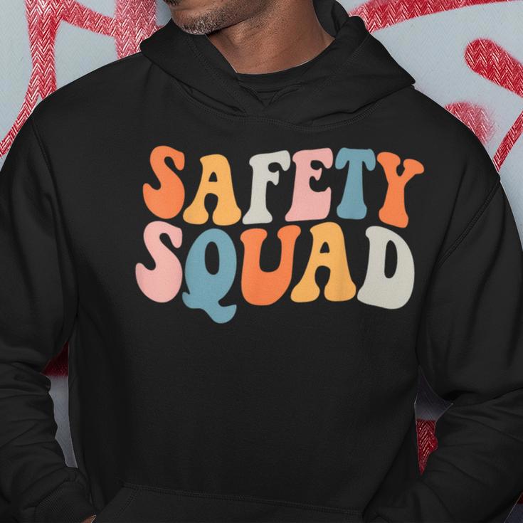 Groovy Safety Squad Workplace Safety Officer Awareness Hoodie | Mazezy