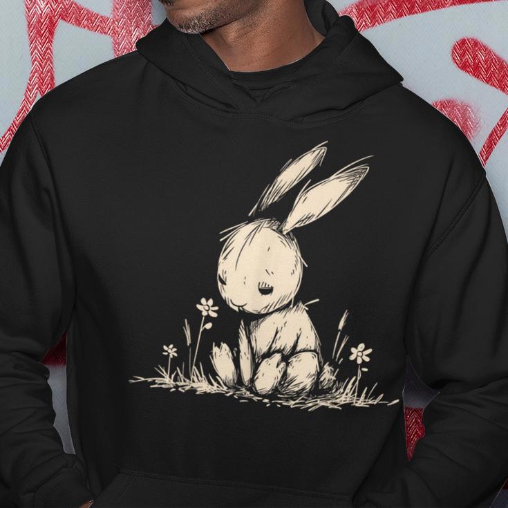 Grunge Bunny Rabbit Cute Goth Alt Losercore Sad Aesthetic Hoodie ...