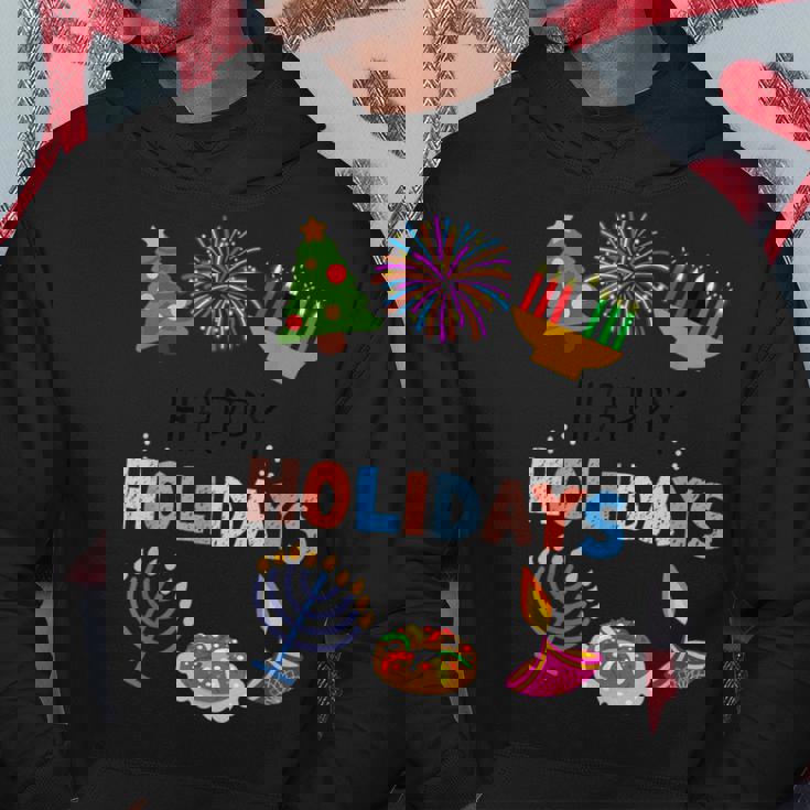 Happy Holidays Diwali Kwanzaa Hanukkah Christmas Hoodie | Mazezy