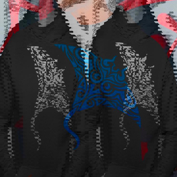 Hawaiian Manta Ray Tribal Polynesian Tattoo Pacific Stingray Hoodie ...