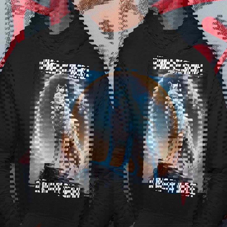 Human By Chance Alpha By Choice Cool Alpha Wolf Meme Hoodie - Thegiftio UK