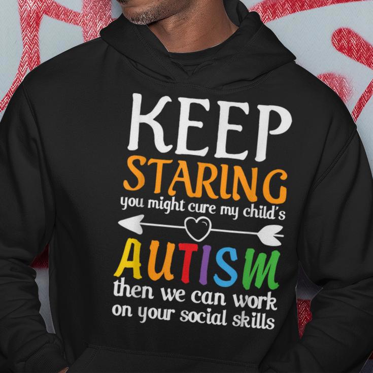 Keep Staring You Might Cure My Autism Child Hoodie - Monsterry