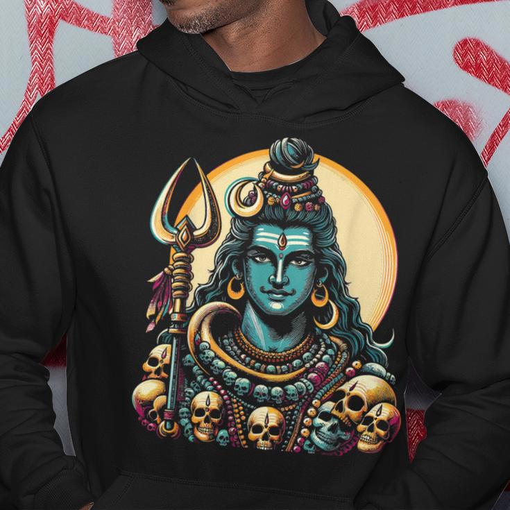 Lord Shiva Hindu God Mahadeva Trident Hinduism Devo Hoodie - Thegiftio