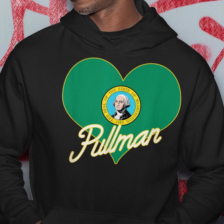 I Love Pullman Washington Heart State Flag Hometown Pride Hoodie ...