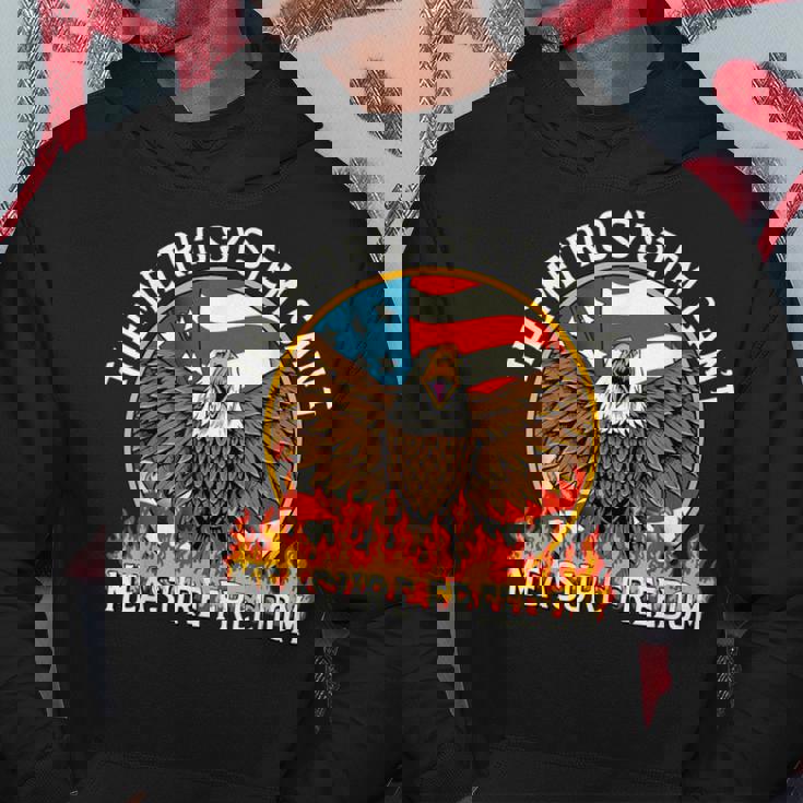 The Metric System Can't Measure Freedom Eagle Usa Flag Meme Hoodie | Mazezy