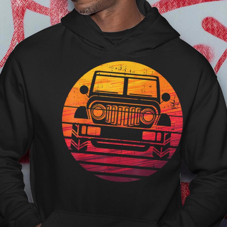 Off Road 4X4 Vintage Retro 70S Sunset Off Road Hoodie - Monsterry