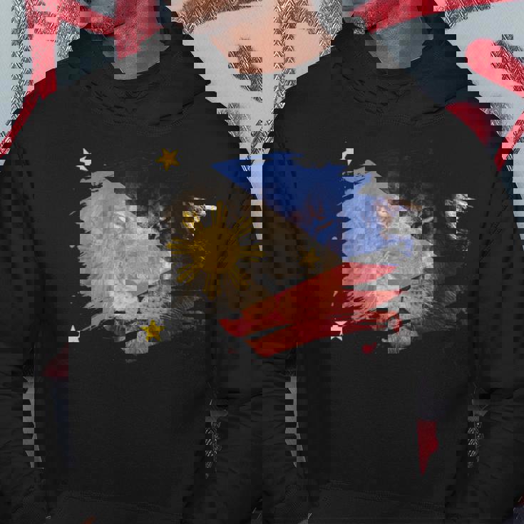Philippines Flag & African Lion Filipino Pride Hoodie - Monsterry