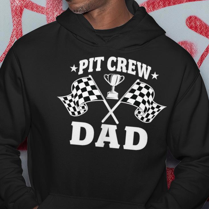 Pit Crew Dad Father Race Car Birthday Party Racing Men Hoodie - Monsterry