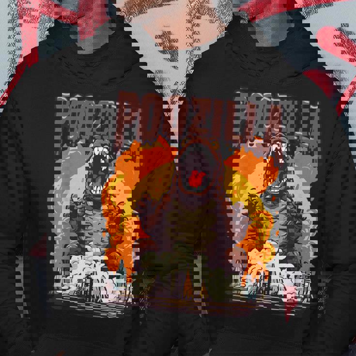 Poozilla Explosive Monstrous Diarrhea Poop Meme Hoodie - Seseable