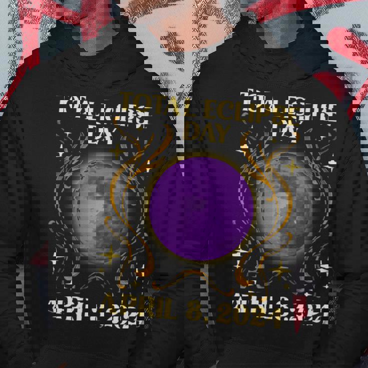 Retro Total Solar Eclipse Day April 8 2024 Sun Eclipse Hoodie - Seseable