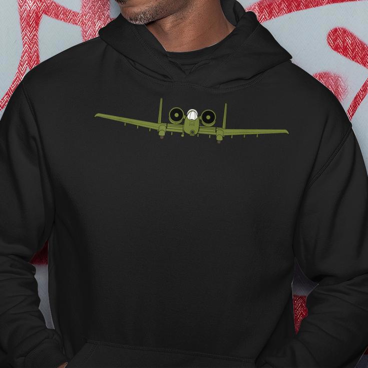 Retro Warplane A10 Thunderbolt Warthog Plane Fighter Jet Hoodie - Monsterry