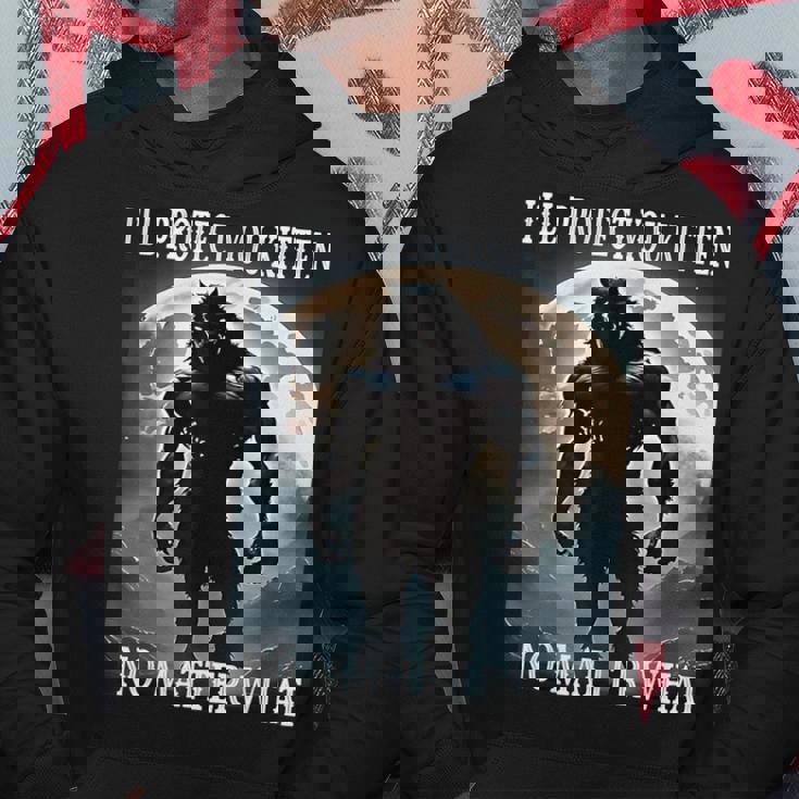 Sitting Wolf Literally Me Werewolf Ripping Meme Alpha Wolf Hoodie ...