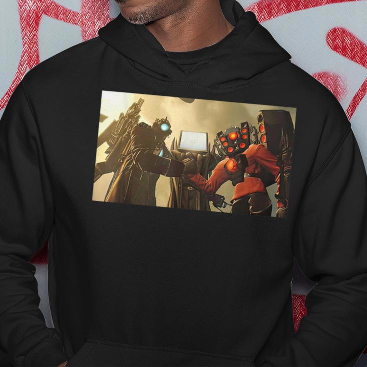 Skibidi Toilet Speaker Man Camera Man Tv Man Costume Hoodie - Monsterry