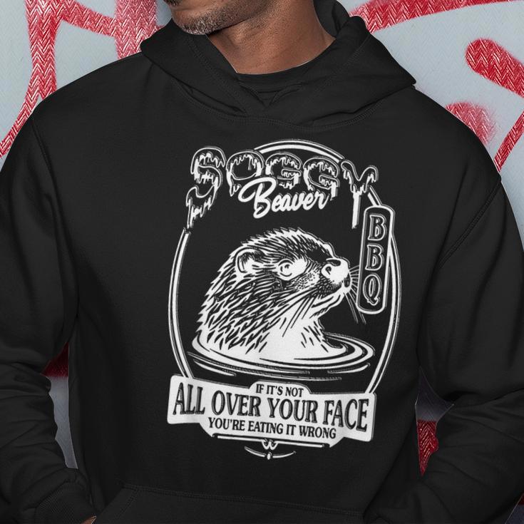Soggy Beaver Bbq If It's Not All Over Your Face Beaver Hoodie - Monsterry