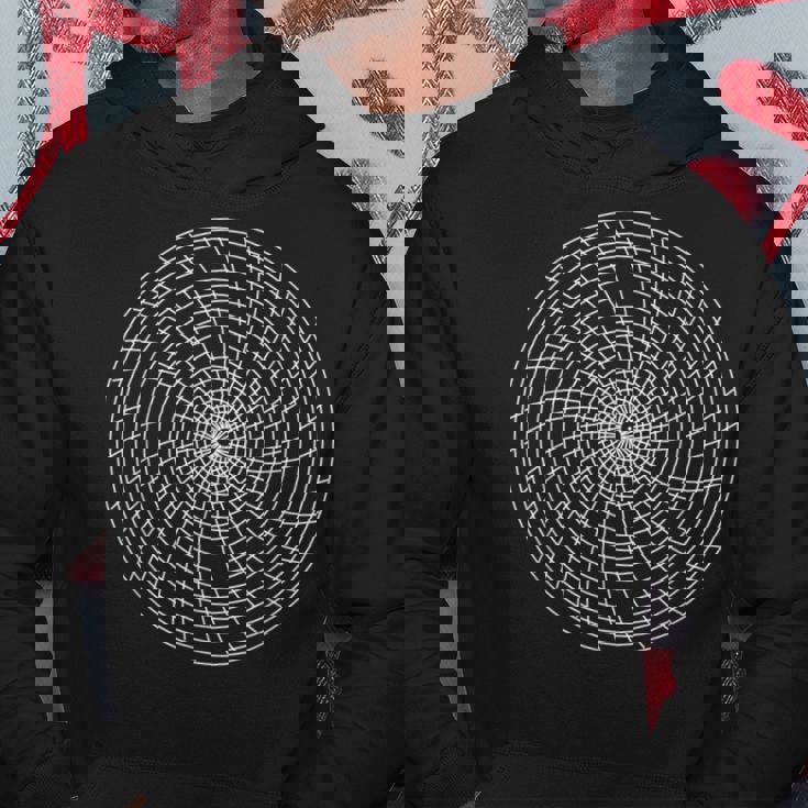 Spider Web Spiral Vortex Spiderweb Cobweb Insect Portal Hoodie - Monsterry