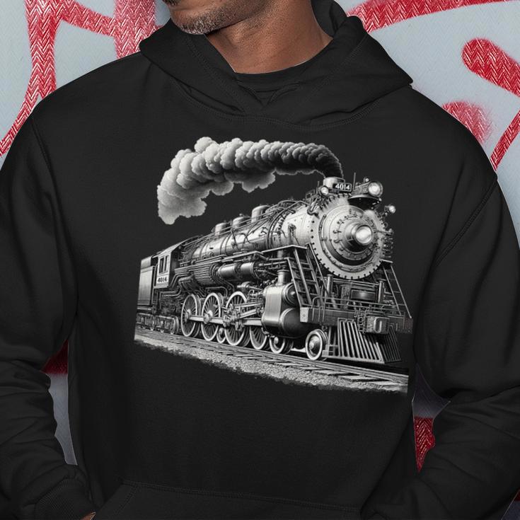 Steam Locomotive Train 4014 Vintage Railroad Big Boy Engine Hoodie ...