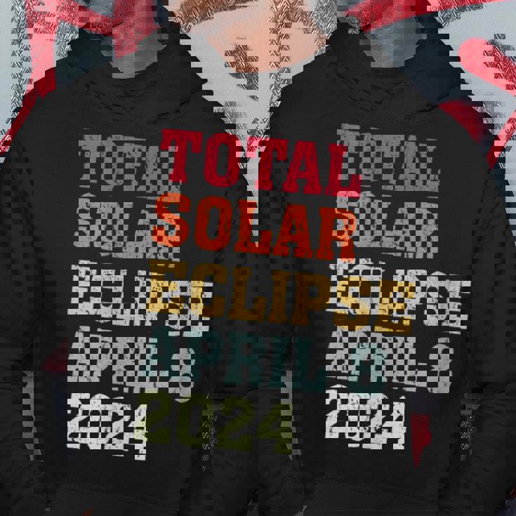 Total Solar Eclipse Phases April 8Th 2024 Solar Eclipse Hoodie - Seseable