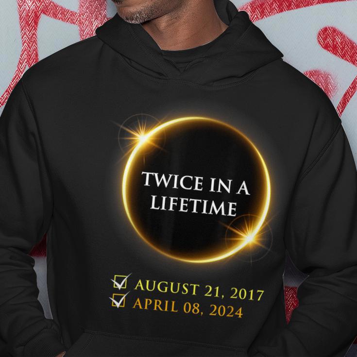 Twice In A Life Time Totality 2017 2024 Total Solar Eclipse Hoodie | Mazezy