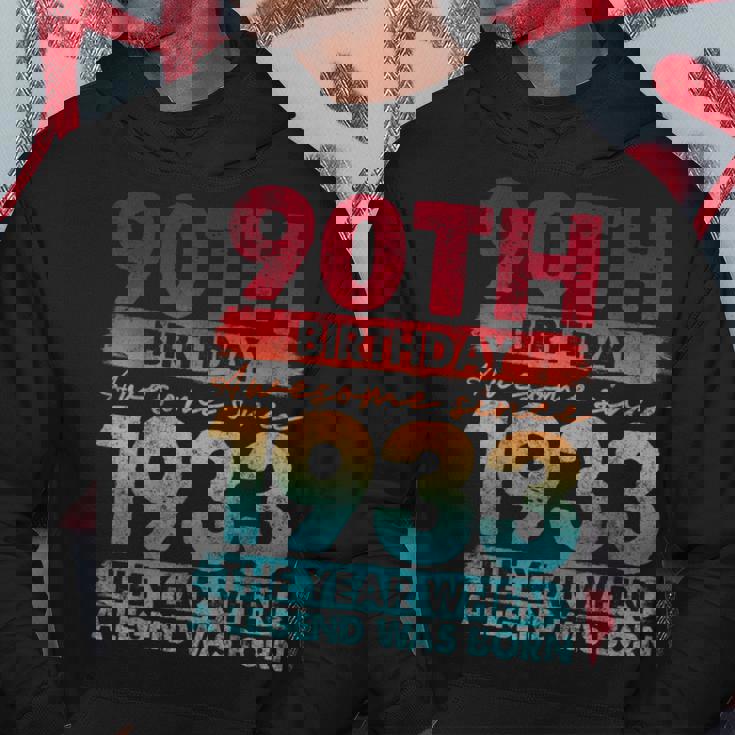 Vintage 1933 90 Year Old Limited Edition 90Th Birthday Hoodie - Monsterry