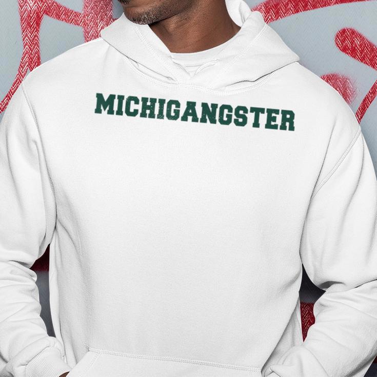 Michigangster Native Michigander Lansing Thug Lansing Fan Hoodie ...