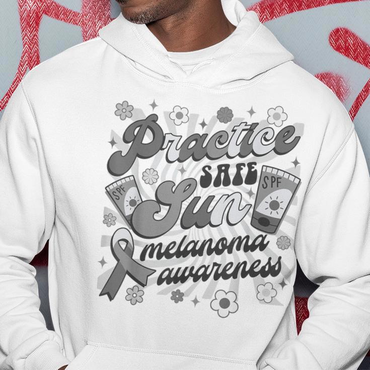 Skin Cancer Awareness Practice Safe Sun Melanoma Awareness Hoodie ...