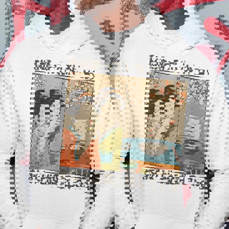 Woman Yelling At Cat Meme Geisha Cat Japanese Meme Hoodie - Monsterry