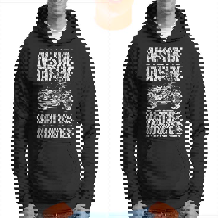 Awesome Dads Have Daughters And Motorcycle Father's Day 2024 T-Shirt | Mazezy