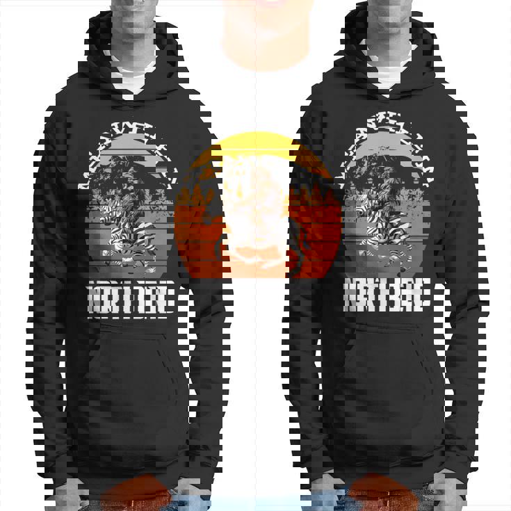 Bigfoot Riding A Zebra Meanwhile In North Bend Hoodie | Mazezy