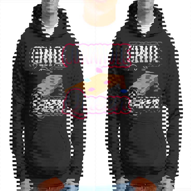 Cornhole Queen Bean Bag Toss Champion Legend Board Boss Hoodie - Monsterry
