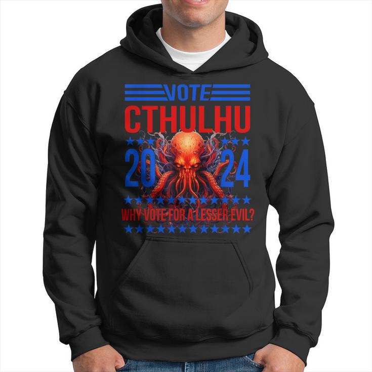 Cthulhu For President 2024 Why Vote For A Lesser Evil T-Shirt - Seseable
