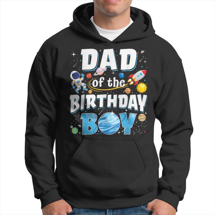 Dad Of The Birthday Boy Astronaut Family Space Planets Men's T-shirt ...