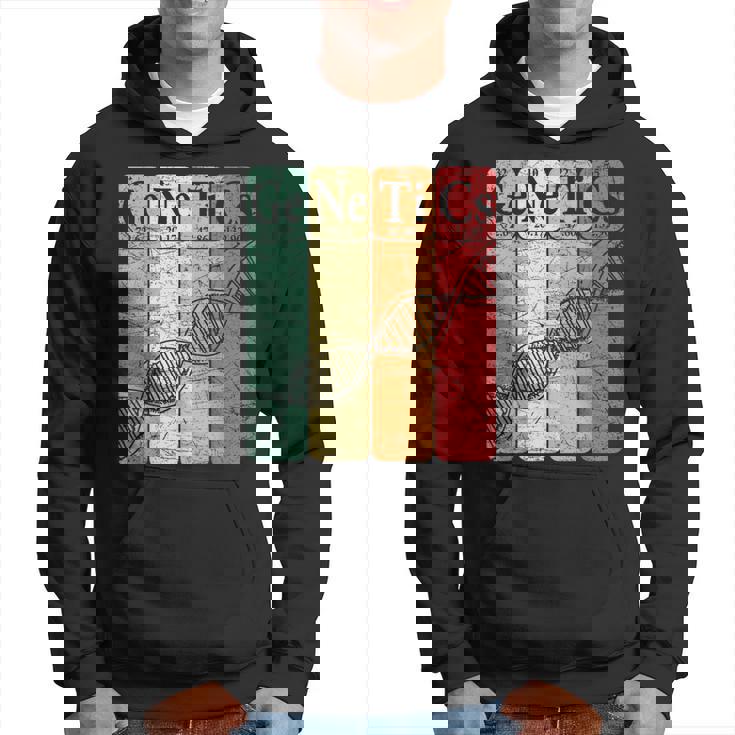 Dna Genetics Periodic Table Elements Biologist Retro Genetic Hoodie ...