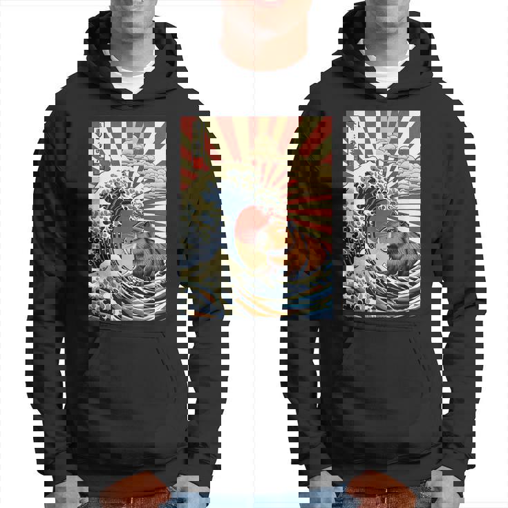The Great Wave Off Kanagawa Capybara Capyzilla Monster Hoodie ...