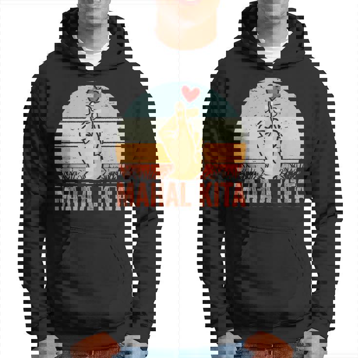 Mahal Kita Retro Pinoy Finger Heart For A Filipino Filipina Hoodie ...