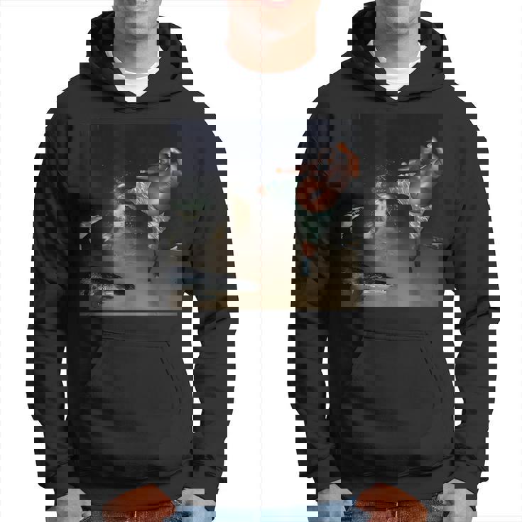 Man Kick Alligator In Swamp Oddly Specific Meme Hoodie - Seseable