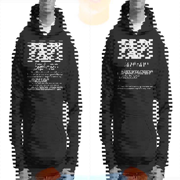 Papi Definition Grandpa Dad Father's Day Hoodie | Mazezy