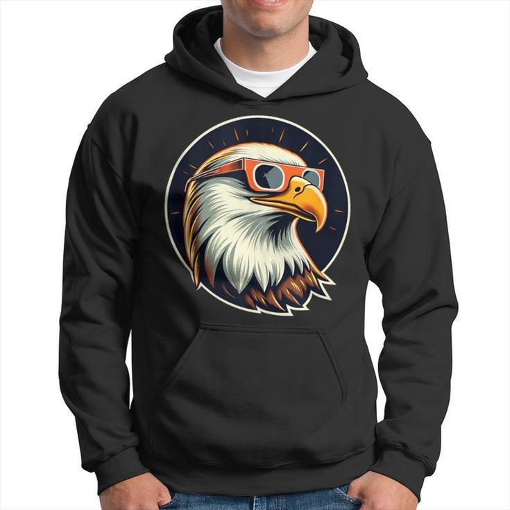 Solar Eclipse 2024 Bald Eagle Wearing Solar Eclipse Glasses Hoodie ...