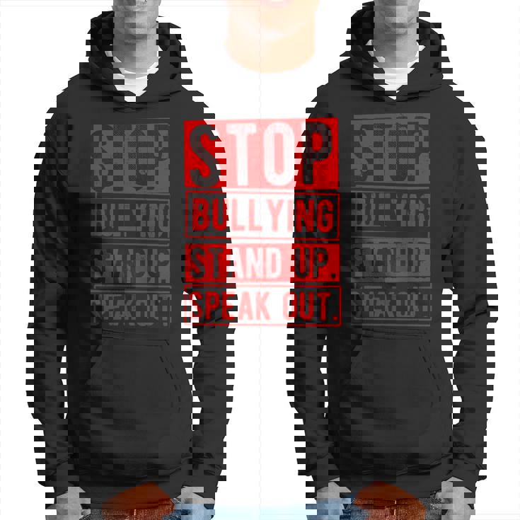 Stop Bullying Stand Up Speak Out No Bullying Spread Love Hoodie | Mazezy