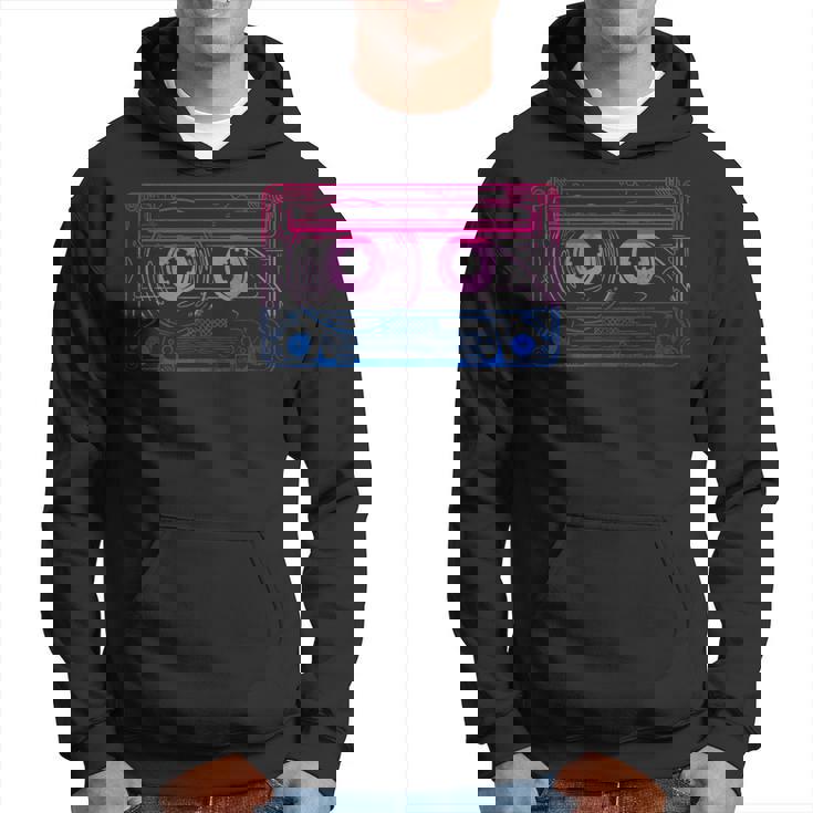 Subtle Bisexual Bi Pride Flag Cassette Hoodie | Mazezy