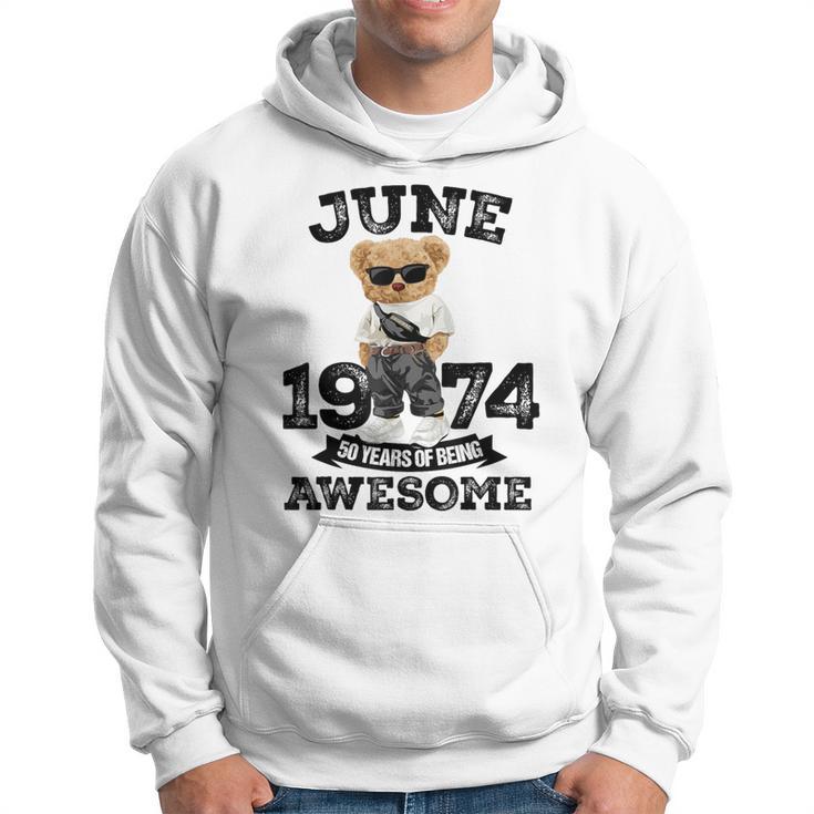 50 Years Of Being Awesome June 1974 Cool 50Th Birthday Hoodie | Mazezy