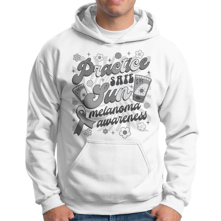 Skin Cancer Awareness Practice Safe Sun Melanoma Awareness Hoodie ...