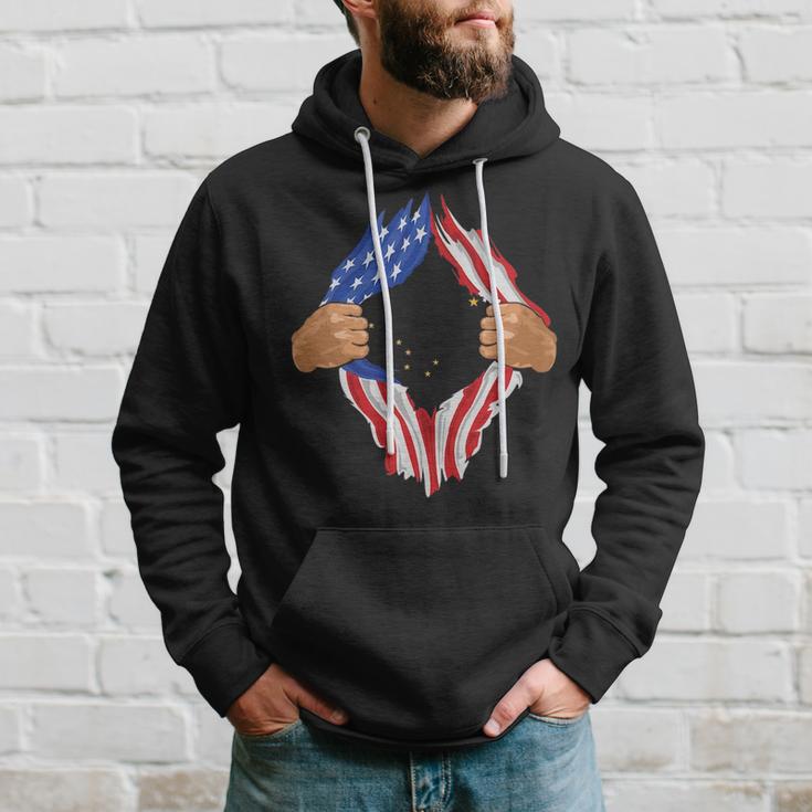 Alaska Roots Inside State Flag American Proud Hoodie | Mazezy