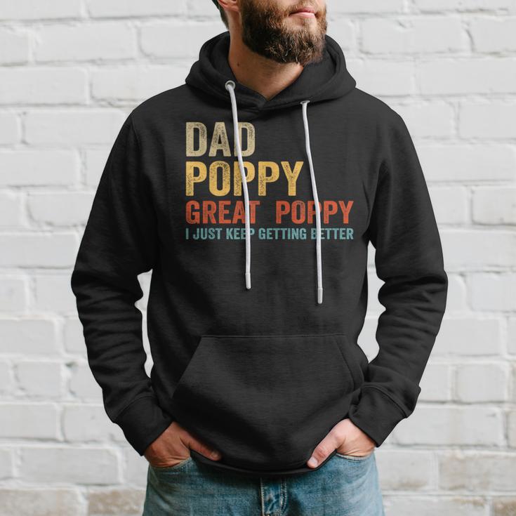 Dad Poppy Great Poppy Dad Grandpa Hoodie | Mazezy