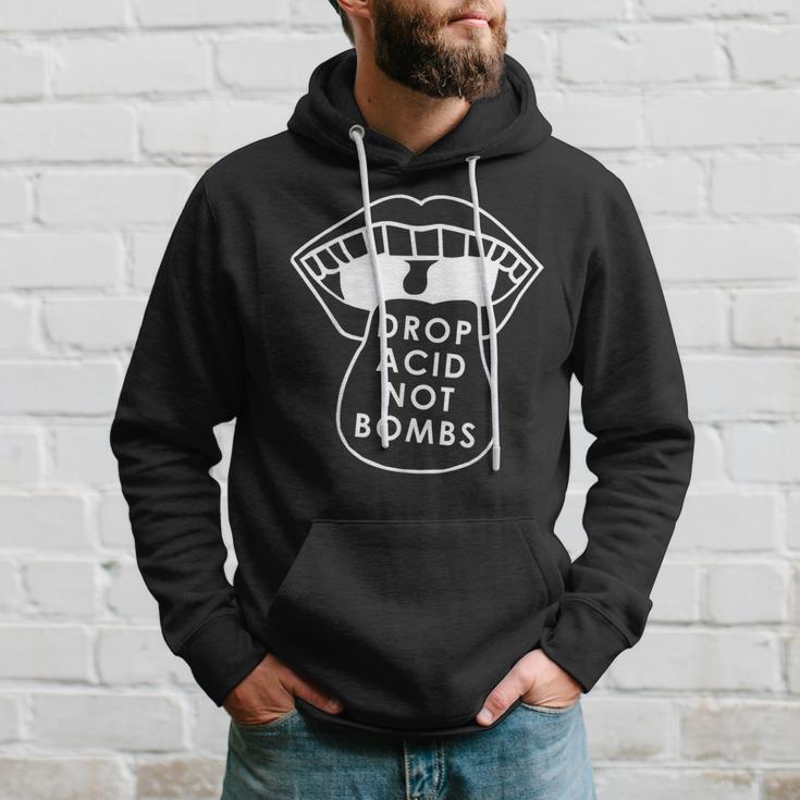 Drop Acid Not Bombs Cool 60'S Hippy Anti War Hoodie - Monsterry