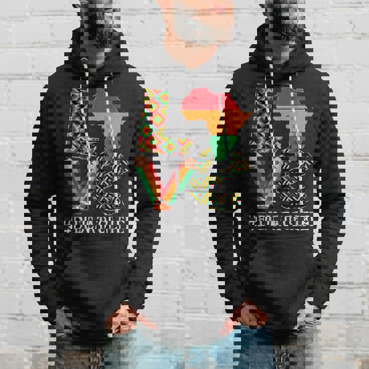 Educator Love Map African American Black History Month Hoodie - Monsterry