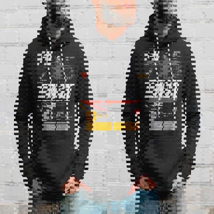 F-14 Tomcat Naval Fighter Jet Diagram Graphic Hoodie - Seseable