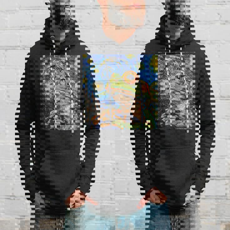 Frog Toad Van Gogh Style Starry Night Hoodie - Monsterry