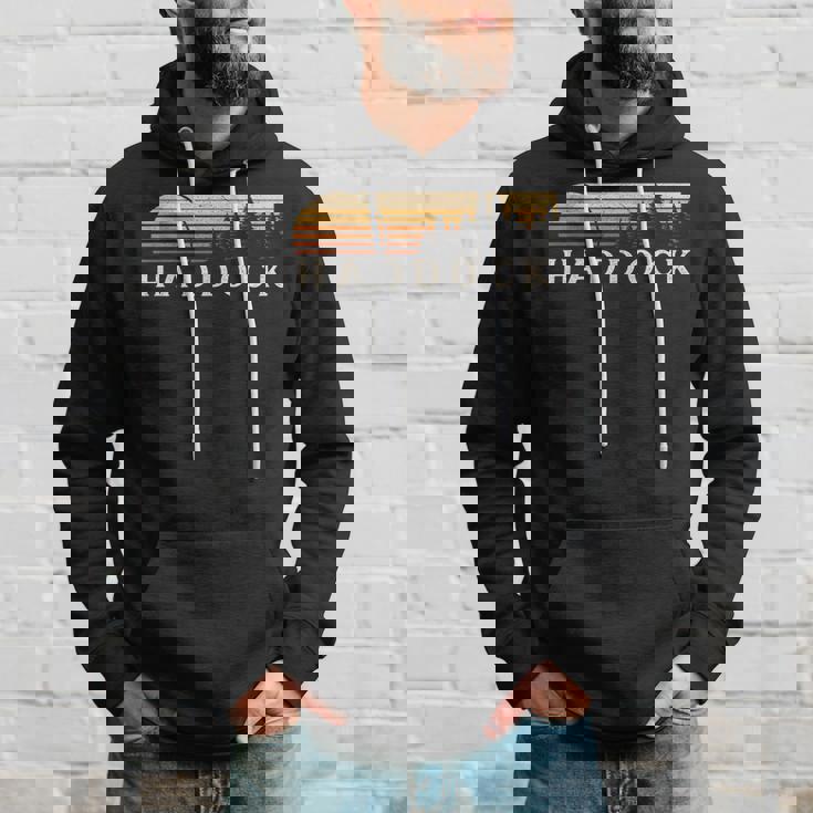 Haddock Ga Vintage Evergreen Sunset Eighties Retro Hoodie | Mazezy